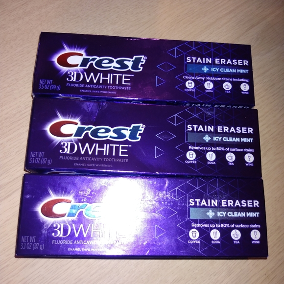 Grooming | Crest 3d White Stain Eraser Icy White Mint X3 | Poshmark